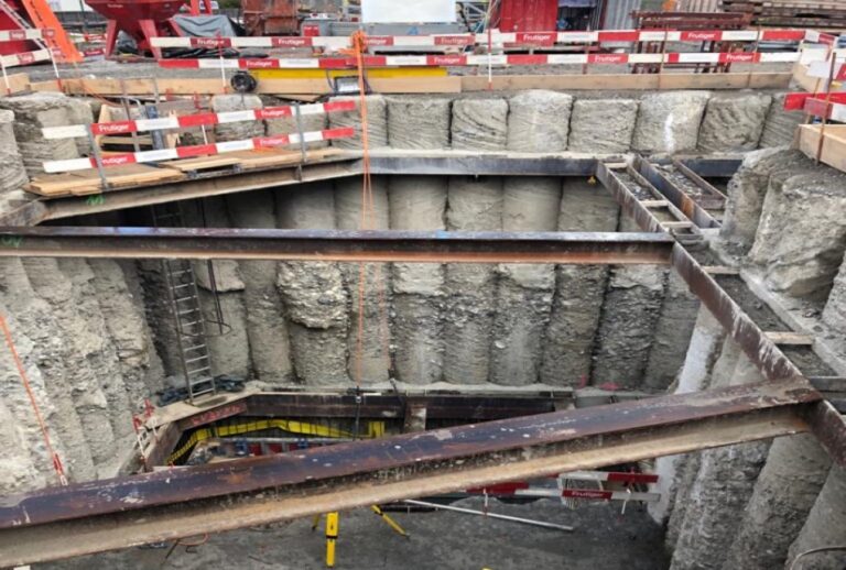 Pile breaking of secant pile walls | the experts Brextor